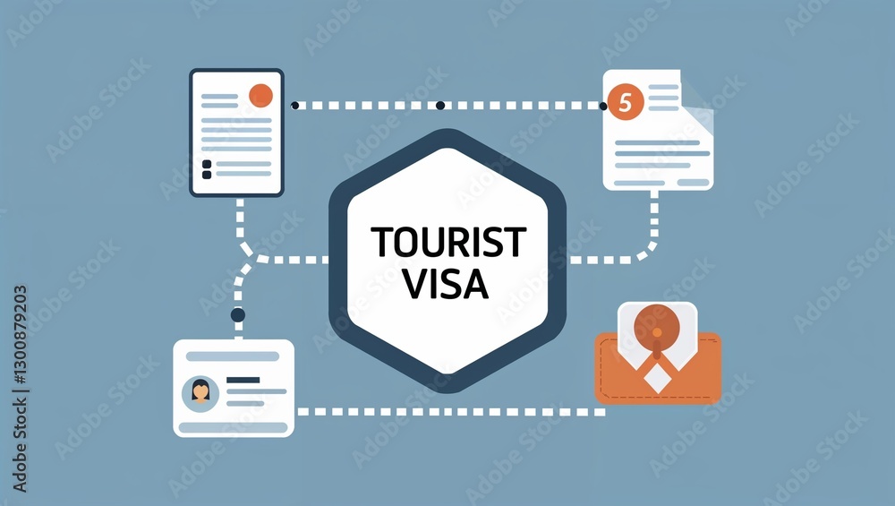 visa application approving and insurance certificate processing Stock ...