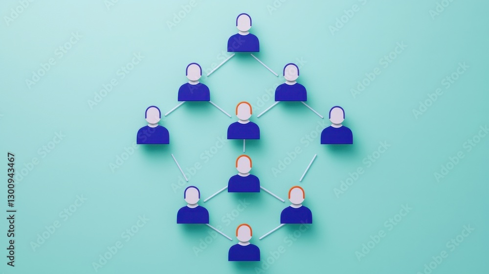 Organization chart infographics concept. Corporate Chain of Command ...