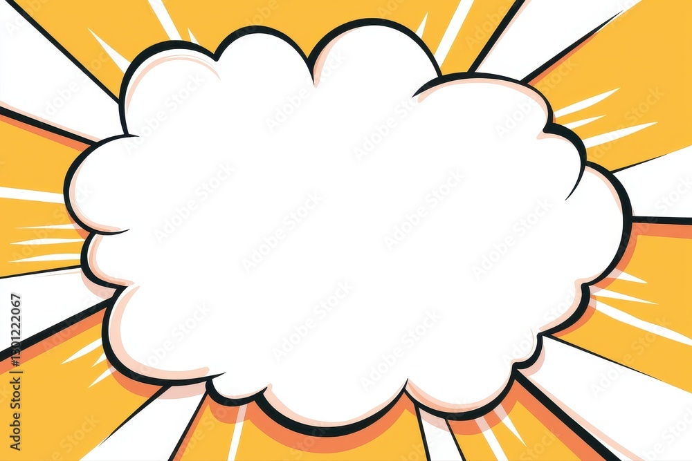 Comic speech bubble vector design for pop art style layout and dynamic ...