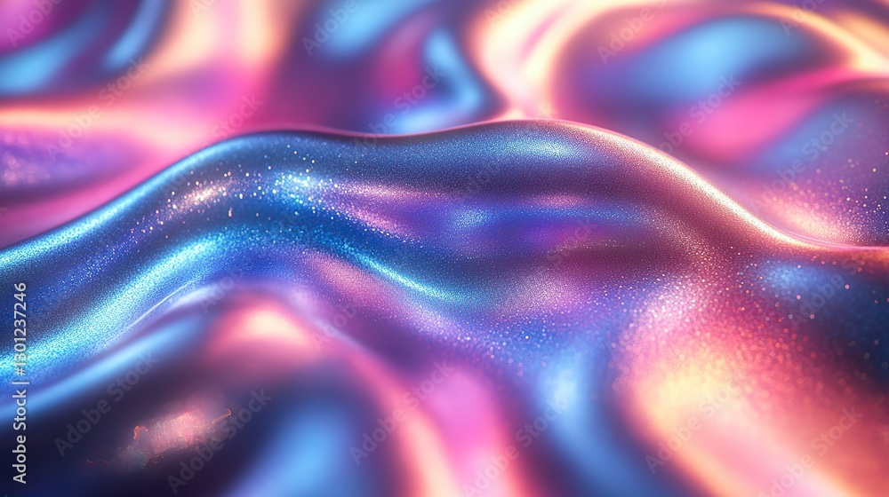 Abstract holographic background in 80s, 90s, 2000s style. Modern bright ...