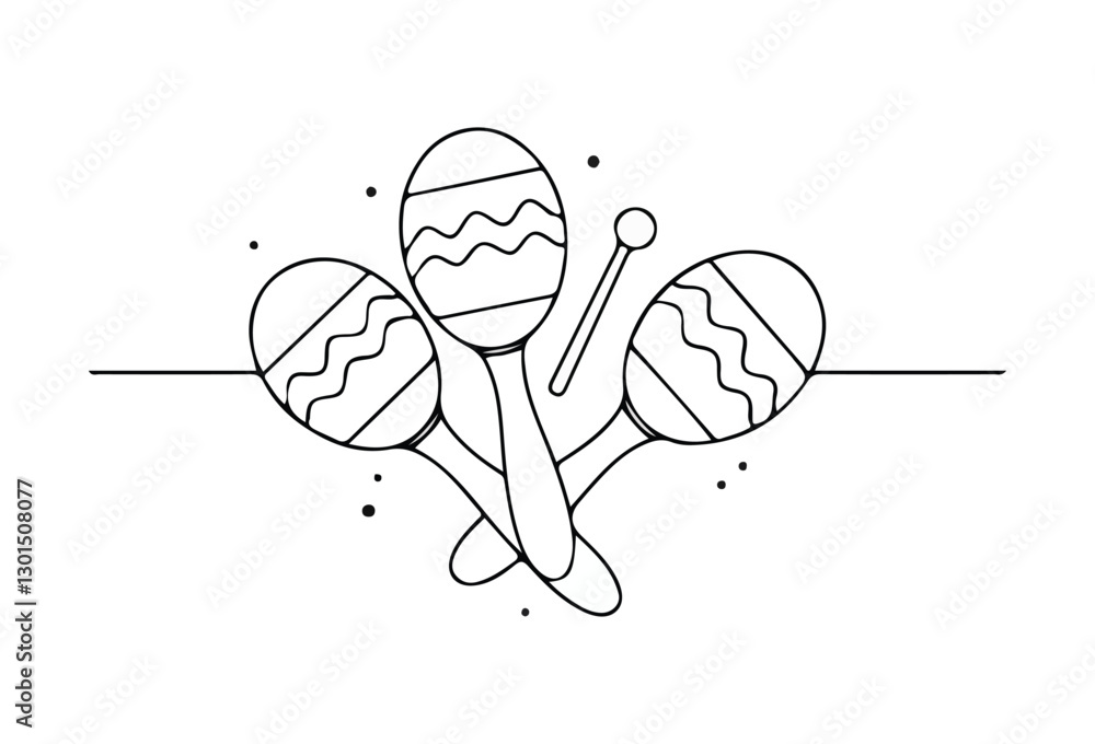 Vector de Stock Cuban Maracas vectors, The maracas icon is a simple yet ...