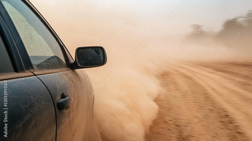 Dusty Road Car Drive Adventure Travel Offroad Vehicle Journey Desert ...