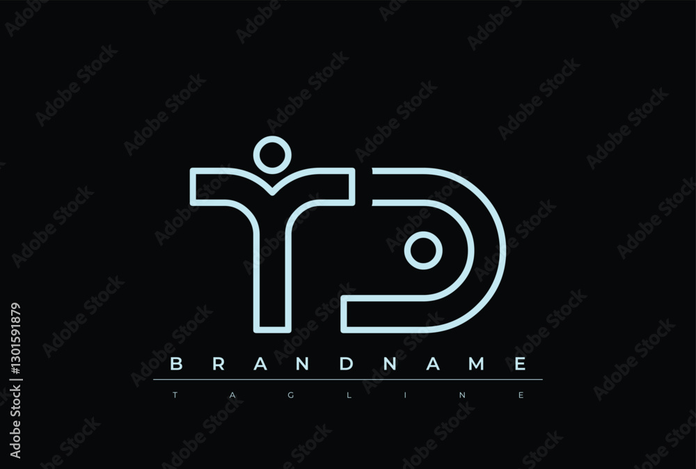 TD Technology Letter Logo Template. This tech letter logo is a graphic ...