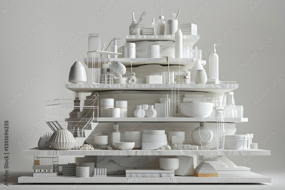 Foto de Stock Organized Hierarchy of Tasks in a Stack: Visualizing ...