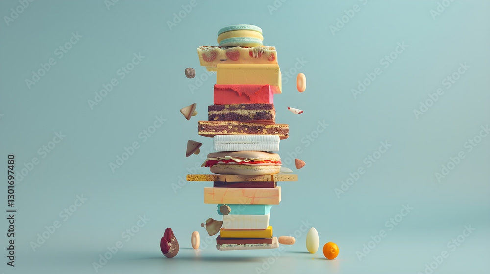 Foto de Stock Organized Hierarchy of Tasks in a Stack: Visualizing ...