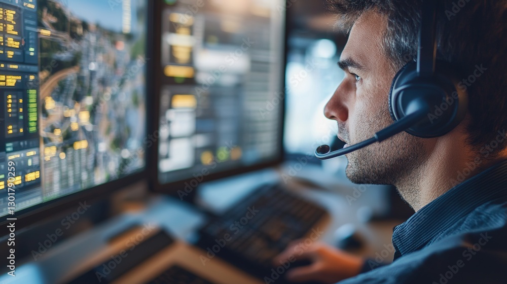 Urban transport management dispatcher coordinating bus routes in a high ...