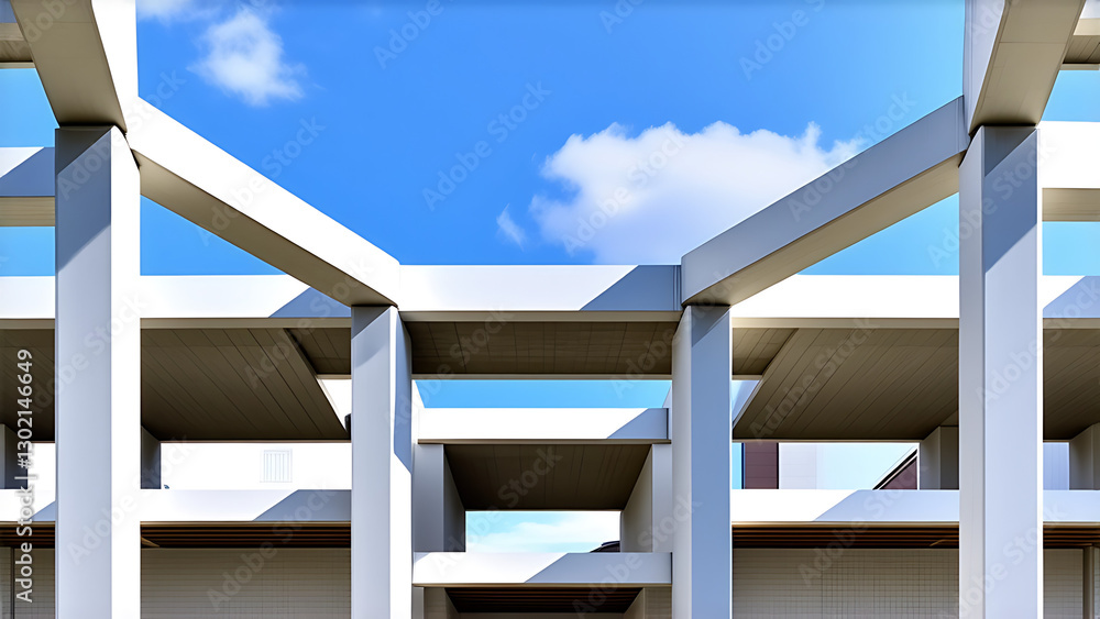 This image depicts the structural details of a modern building. In the ...