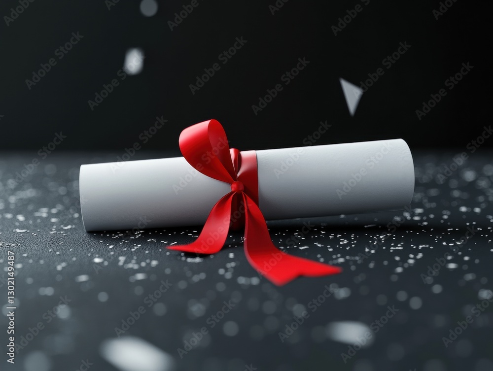 Celebrating achievement diploma presentation indoor event realistic ...