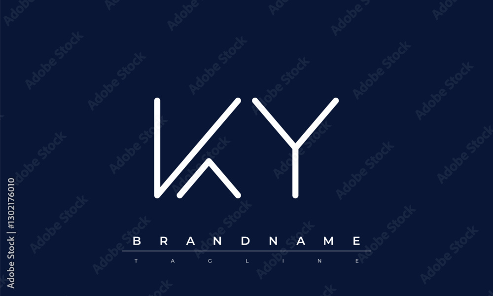 K, Y logo design. KY creative Monogram Logo. This logo design is the ...