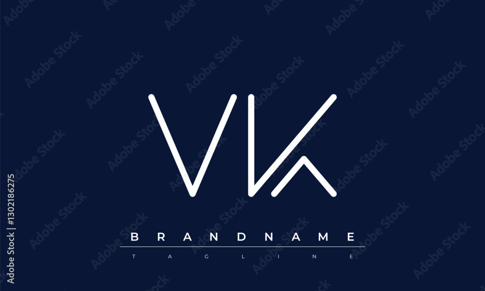 V, K logo design. VK creative Monogram Logo. This logo design is the ...