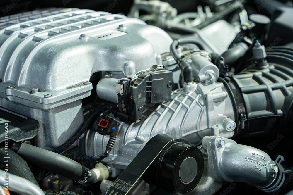 Engine view of 2025 Dodge Durango SRT Hellcat at the 2025 Canadian ...
