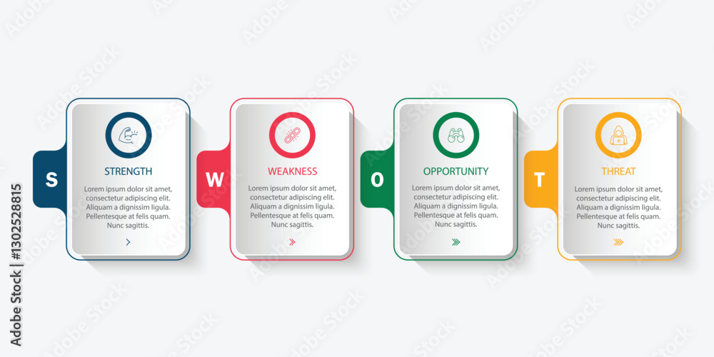 SWOT analysis infographic. Vector illustration for strategic business ...