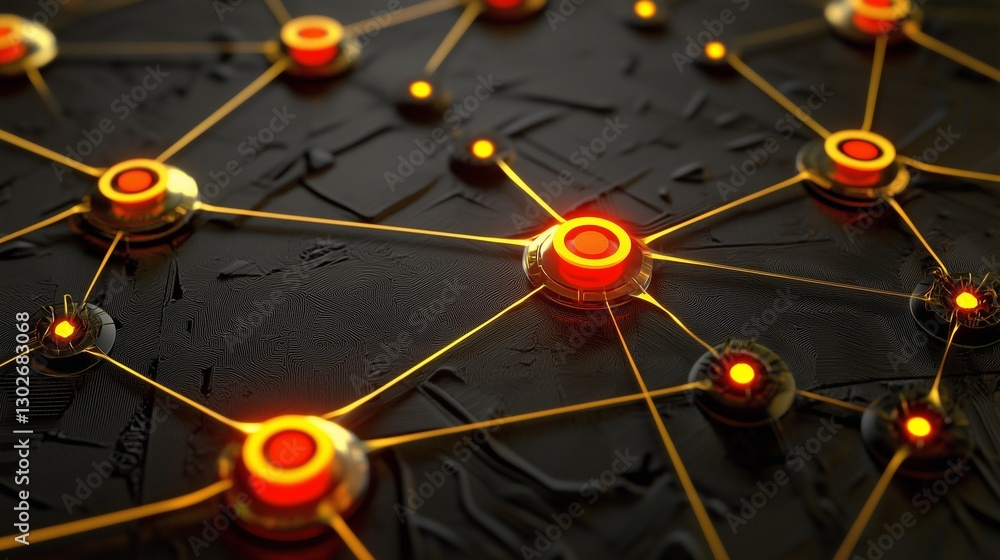 Neural network diagram showing damaged connections and nodes ...