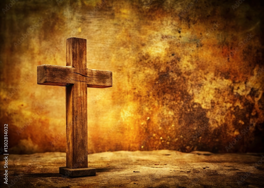 Vintage Sepia Photo: Crucifixion Scene, Religious Symbol, Christian ...