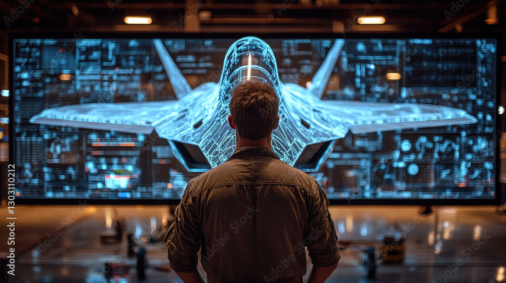 Military aircraft engineers conducting stress tests on AI-powered ...