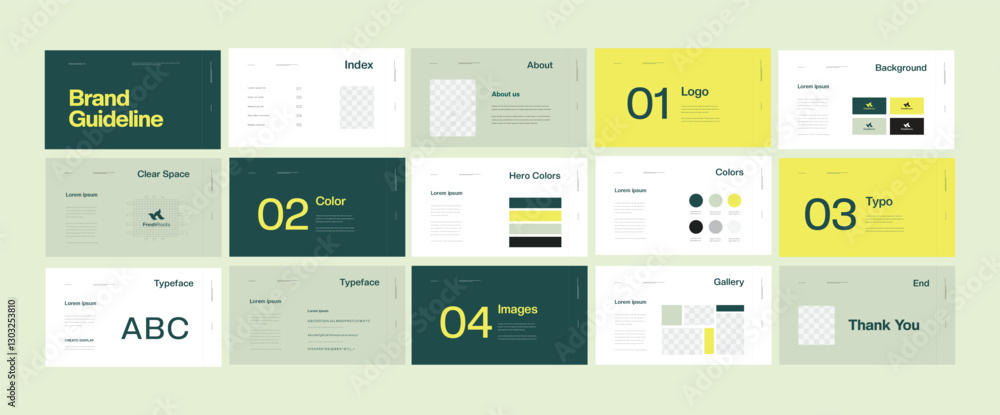 Complete Brand Identity Guidelines Template, Professional Logo ...