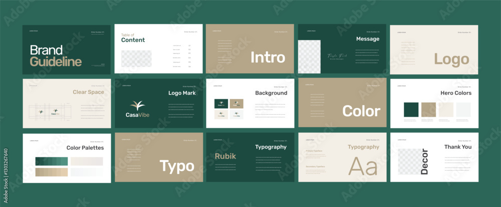 Complete Brand Identity Guidelines Template, Professional Logo ...