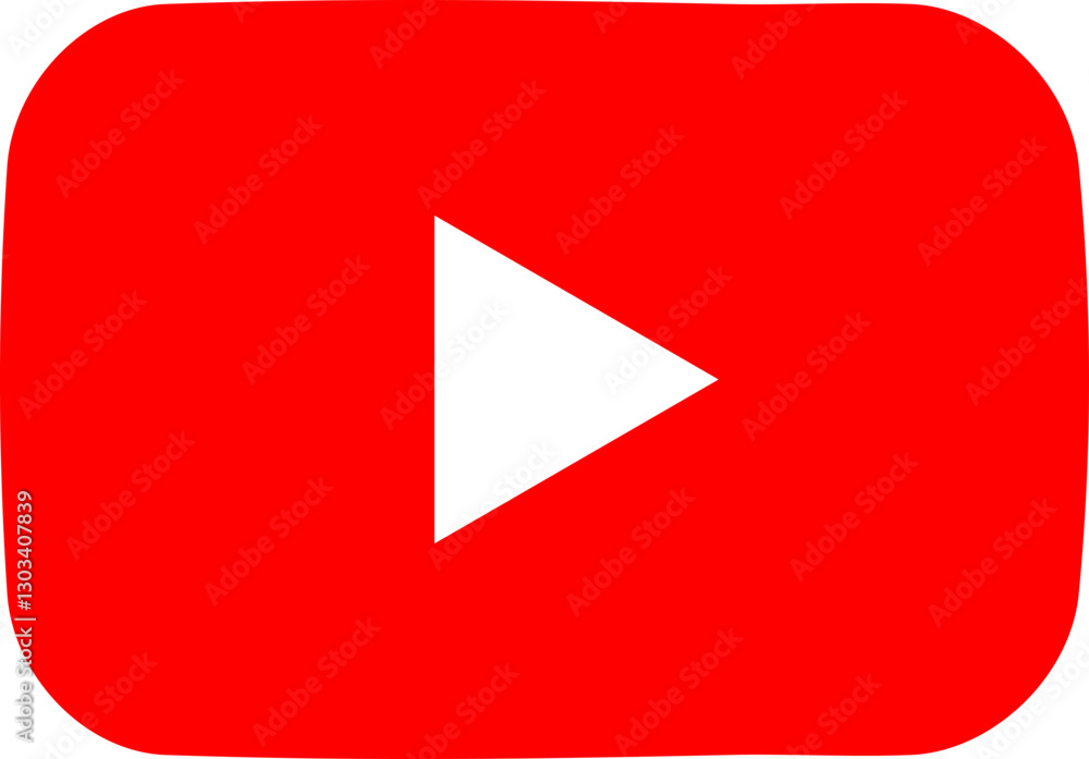 YouTube Logo – Iconic Red Play Button Symbol Stock Vector | Adobe Stock