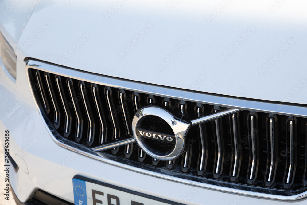 volvo car text sign and brand logo of automobile modern china group ...