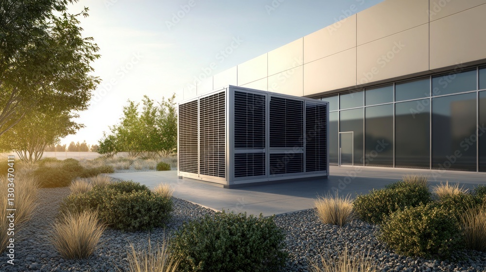 Rooftop HVAC unit at modern commercial building Stock Photo | Adobe Stock