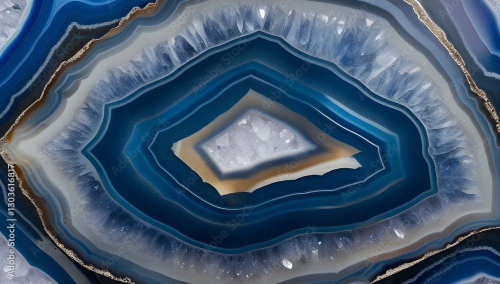 gemstone surface with deep layered agate structure and subtle ...