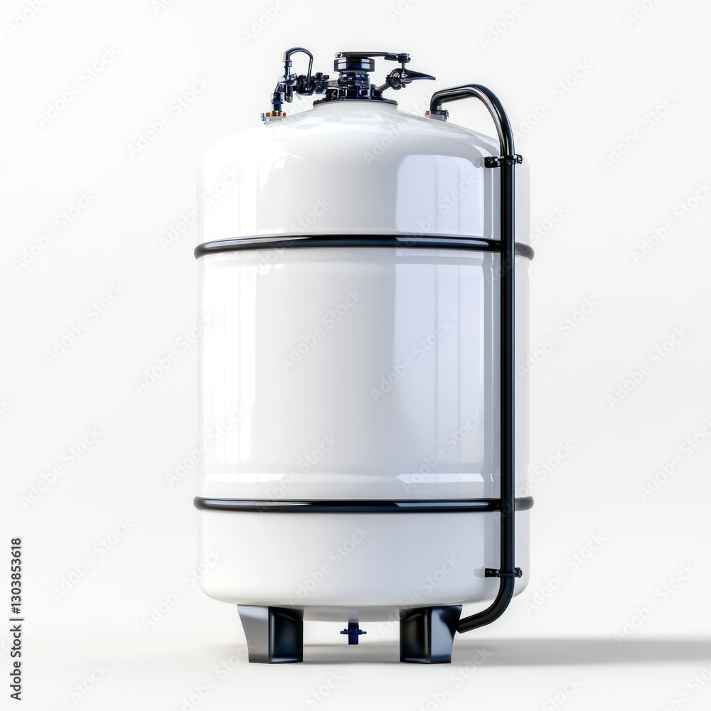 High-resolution image of a UV-protected water tank against a white ...