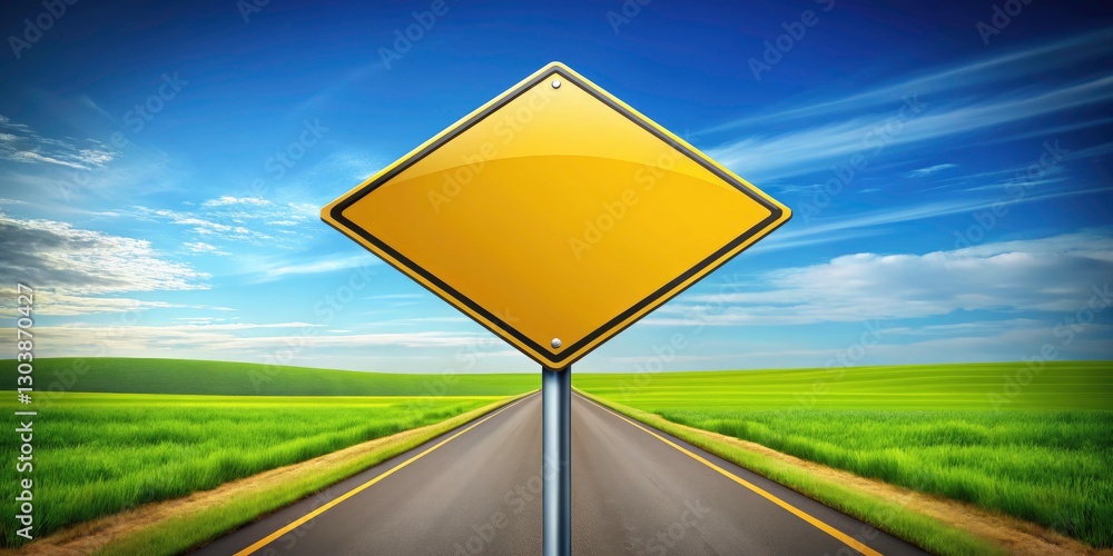 Ilustración de Stock Blank Road Sign Vector Illustration for Graphics ...