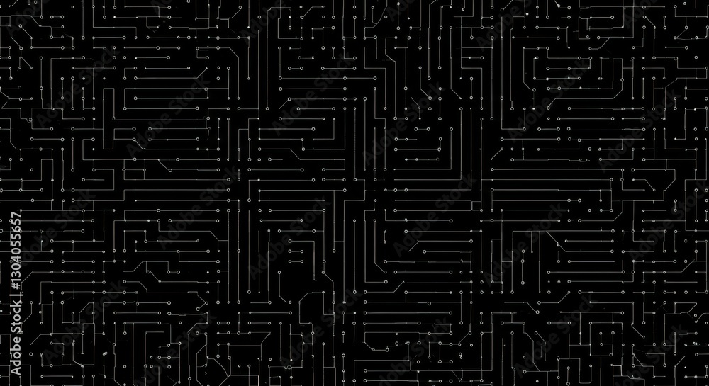 circuit board pattern, electronic pathways, intricate lines ...