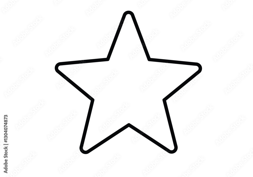 Outline star clip art. This image shows a simple black outline of a ...
