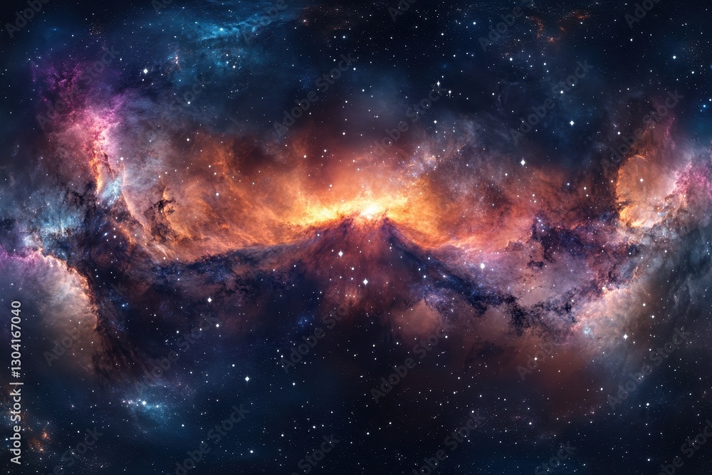 Space nebula panorama with equirectangular projection and HDRI ...