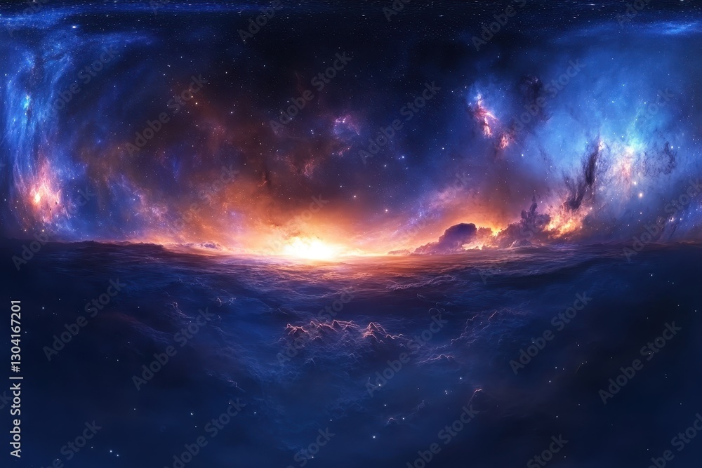 Stock-Foto „Nebula and stars in a space environment map with HDRI ...