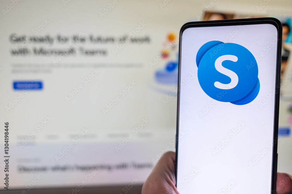London, UK, 03.03.2025: Microsoft Is Shutting Down Skype and shift of its services to Microsoft ...