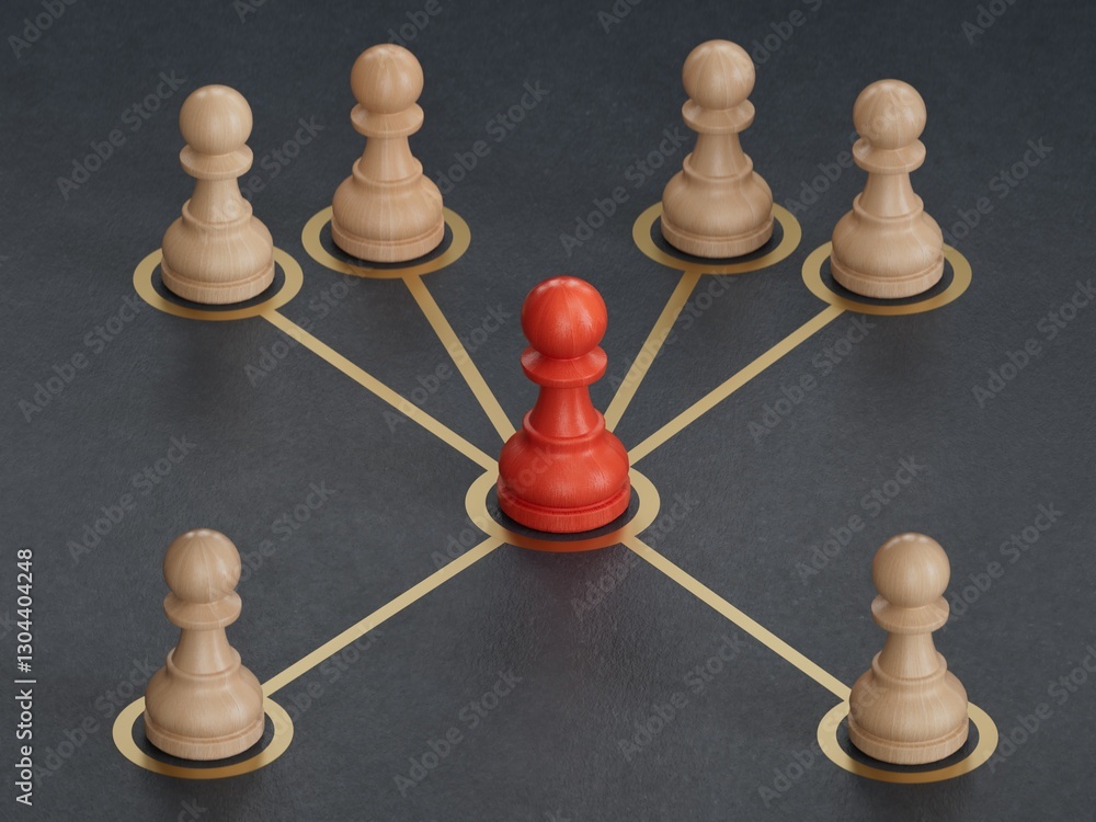 All for one. Teamwork. It is a stick figure.Organized groups managed by ...