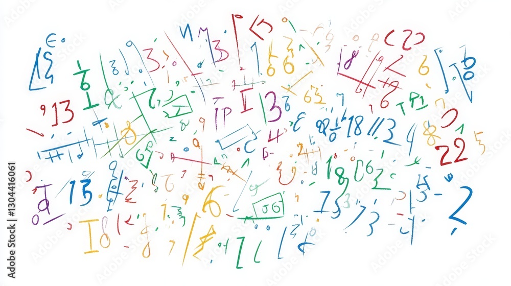 Colorful Math Equations Background - A vibrant background featuring a ...