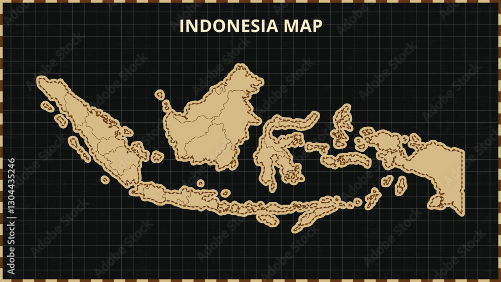 Vector de Stock A Map highlighting Indonesia Map, Indonesia modern map ...