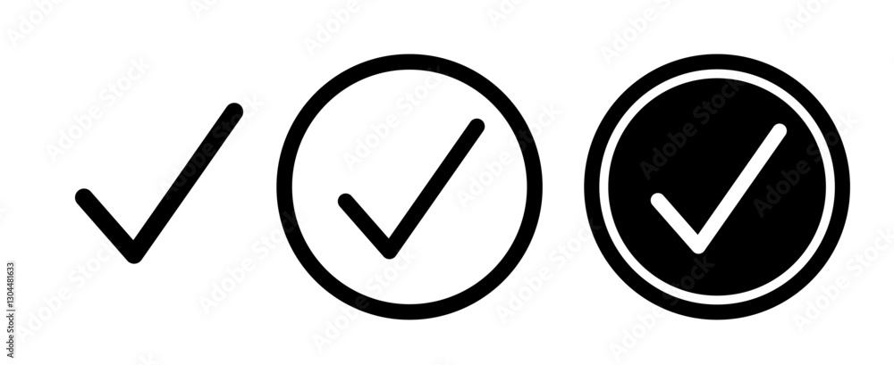 Vector de Stock Check vector icon set. checkmark vector icon. accept, verify or done check mark ...