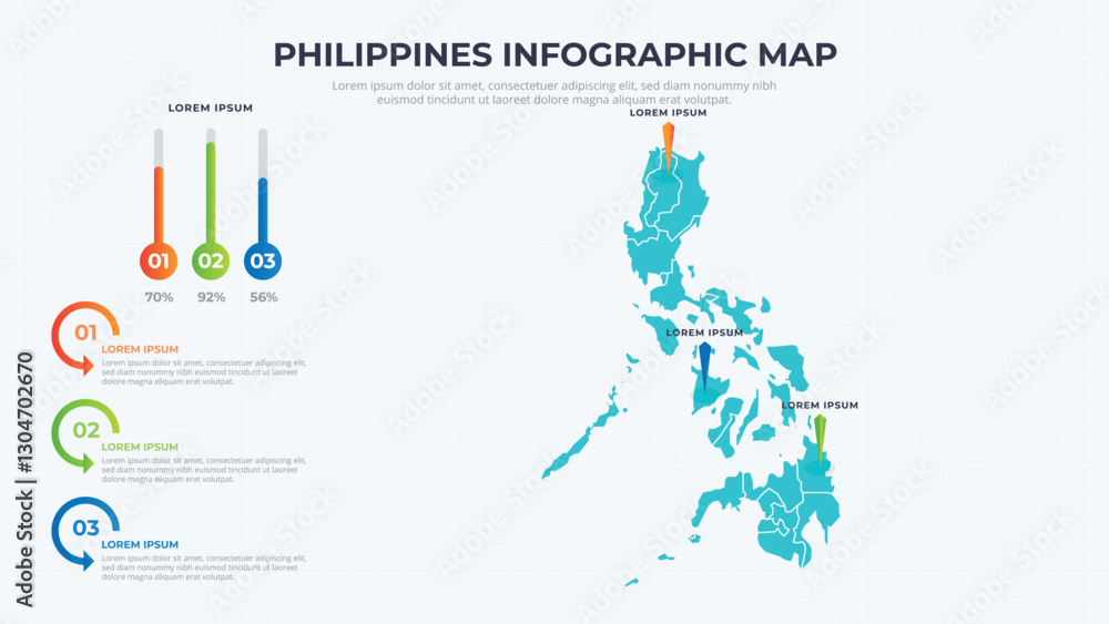 Infographic Map of Philippines. Philippines country map infographic ...