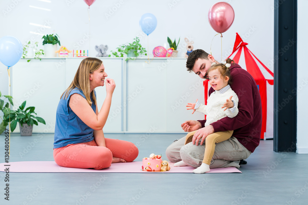 Nonverbal child with Down syndrome learning baby sign language with the ...