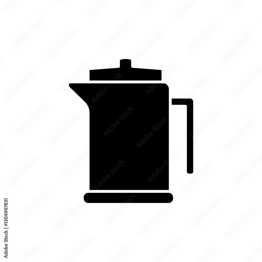 coffee pot icon, simple flat style, illustration, logo sign symbol ...