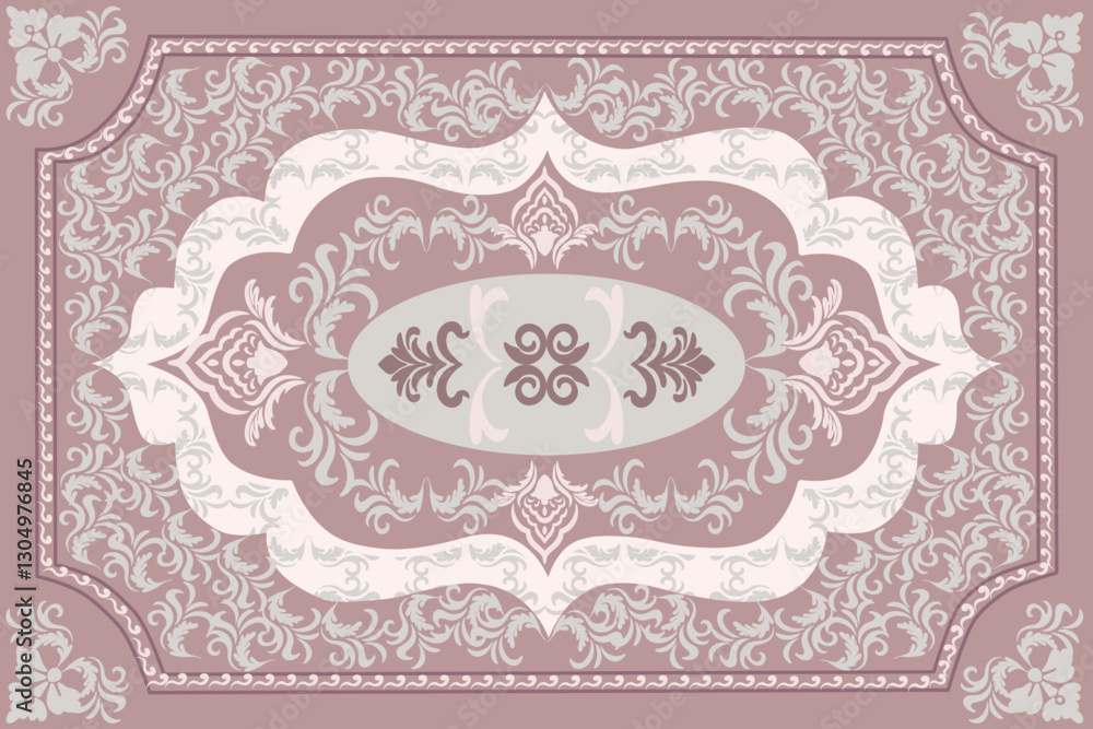 vintage floral frame,The texture of a Persian carpet, Garden of Persia ...