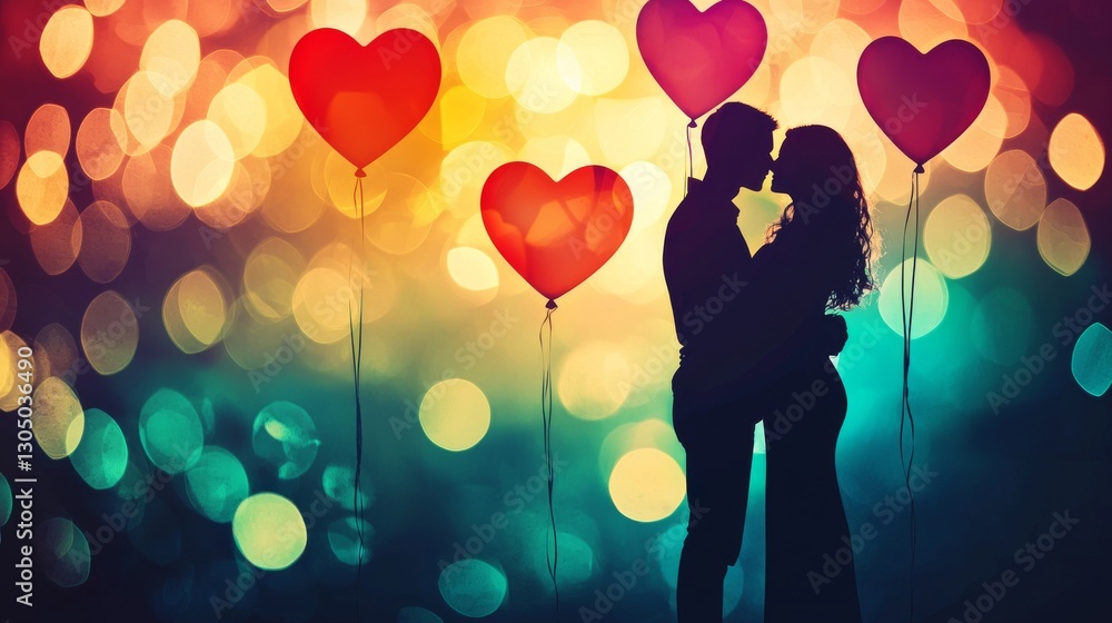 Under the faint illumination of a solitary light, their intense kiss ...