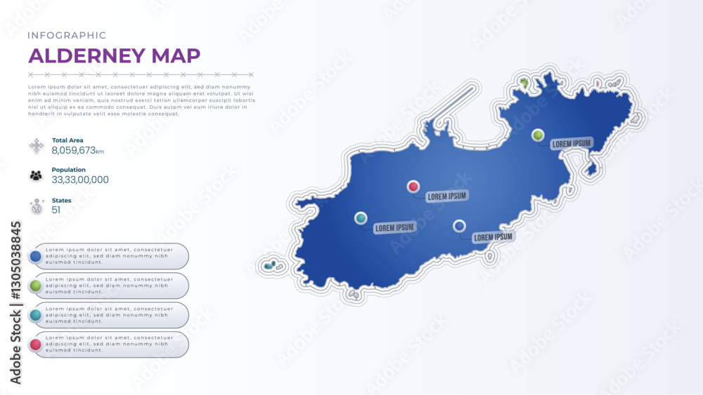 Total Area, Papulation, States & More Detailed Infographic Map of ...