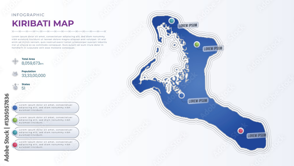 Praca wektorowa bez tantiem: Total Area, Papulation, States & More ...