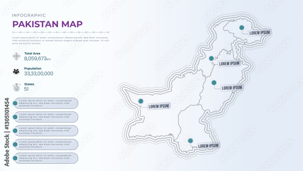 Total Area, Papulation, States & More Detailed Infographic Map of ...
