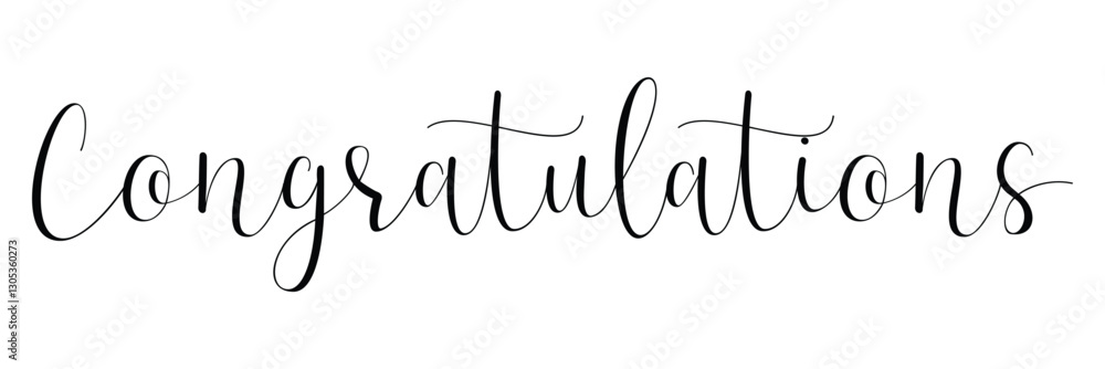 Congratulations calligraphy. Calligraphic banner. Hand lettering ...