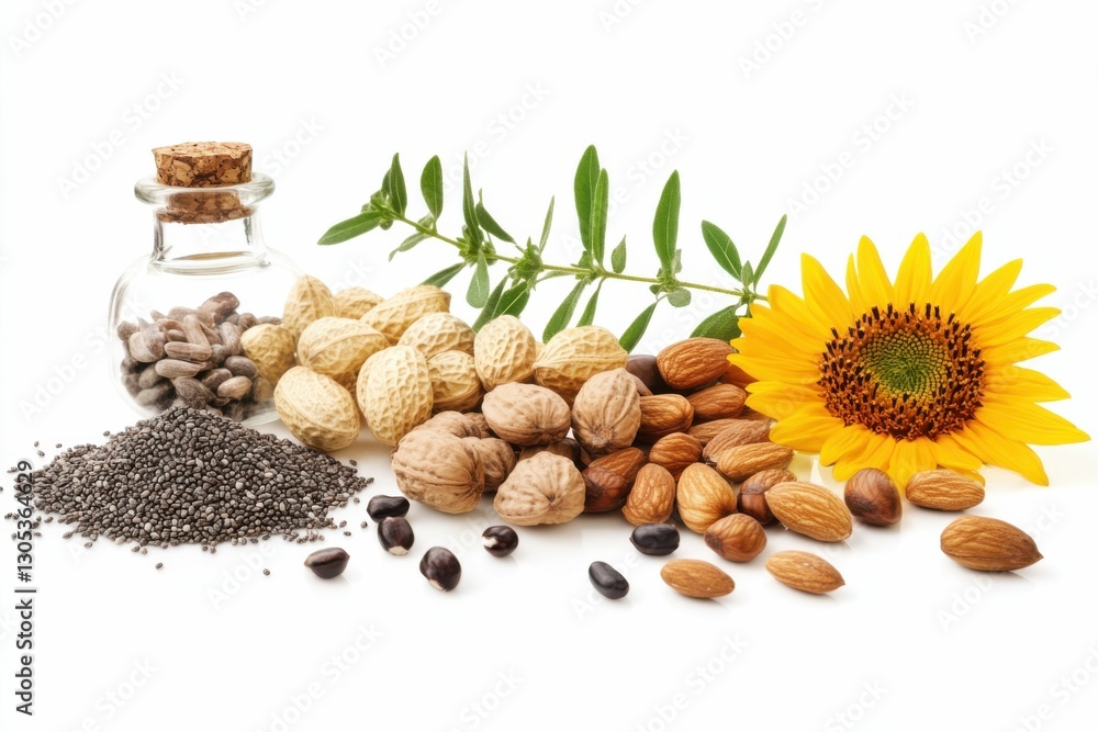 Oleic Acid Structure and Food Sources: Sunflower, Chia, Brazil Nut ...