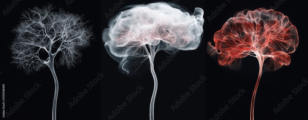 Collection of MRA brain images or Magnetic Resonance Angiography scans ...