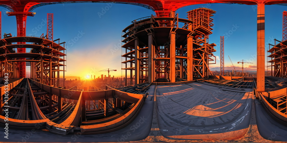 Ilustración de Stock Full 360 degrees seamless spherical panorama HDRI ...