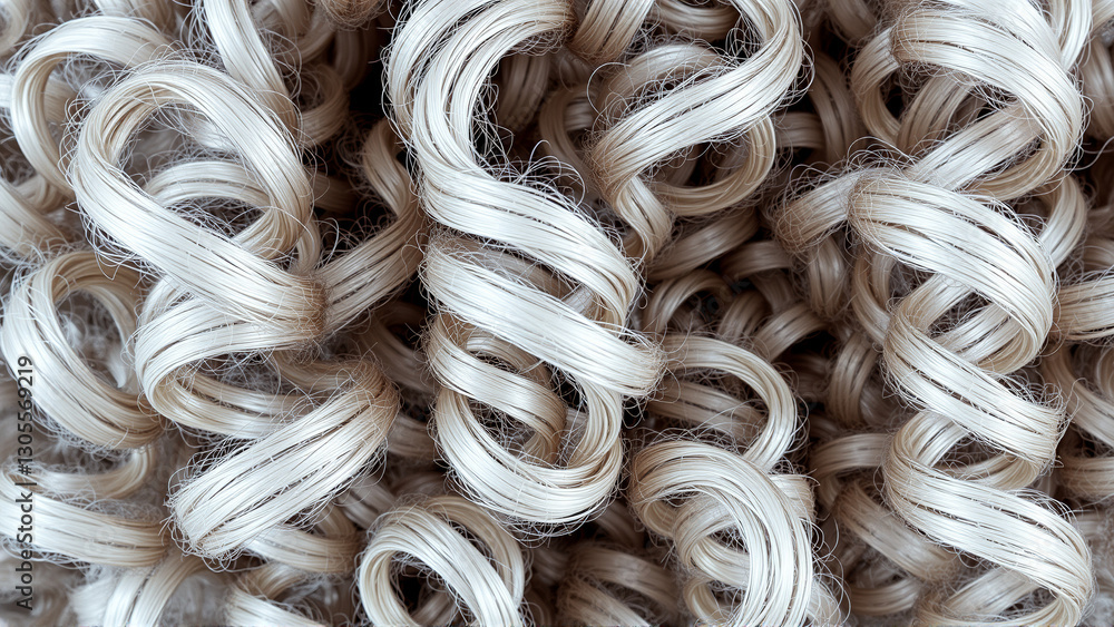 Curly Hair Texture. White Curly Curls Stock Photo | Adobe Stock