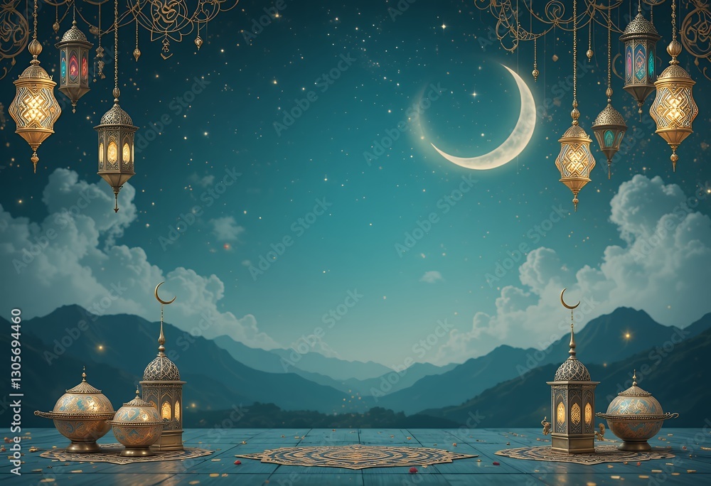 A Festive Ramadan and eid setup Stock Photo | Adobe Stock